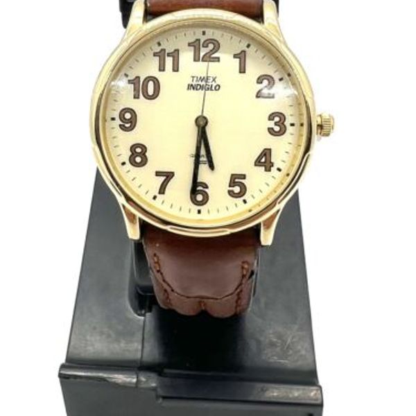 Vintage Gold Tone Timex Indiglo Watch Backlight Dial Glow | WatchCharts ...