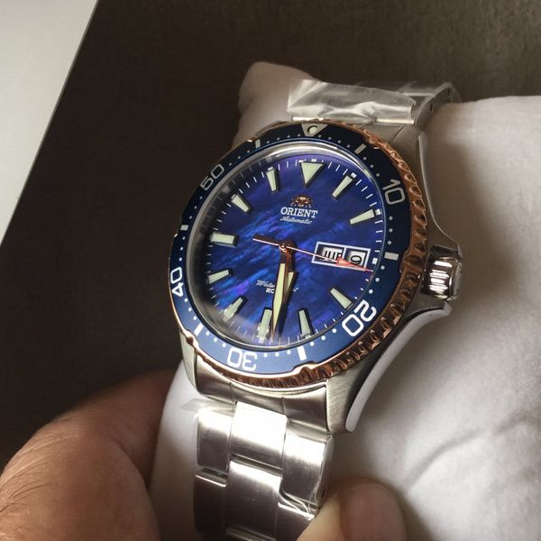 Orient Kamasu Limited Edition Rose Gold/Coral Blue | WatchCharts ...