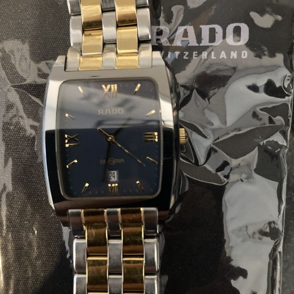 Manâ s Rado blue faced slim Diastar Watch In Great Condition ...