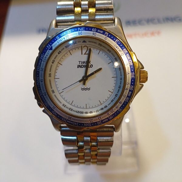 VINTAGE TIMEX INDIGLO MEN'S COMPASS WATCH - GOOD CONDITION - NEW ...