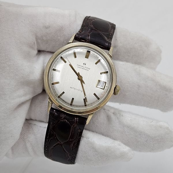 Vintage Hamilton Masterpiece Swiss 10k Gold Filled Men's Wrist Watch ...