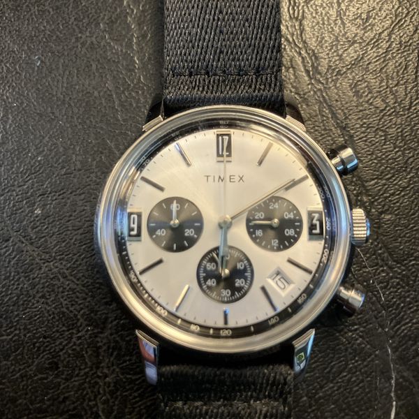 Timex Marlin Chronograph Quartz Silver Dial Men's Watch TW2W10300 ...