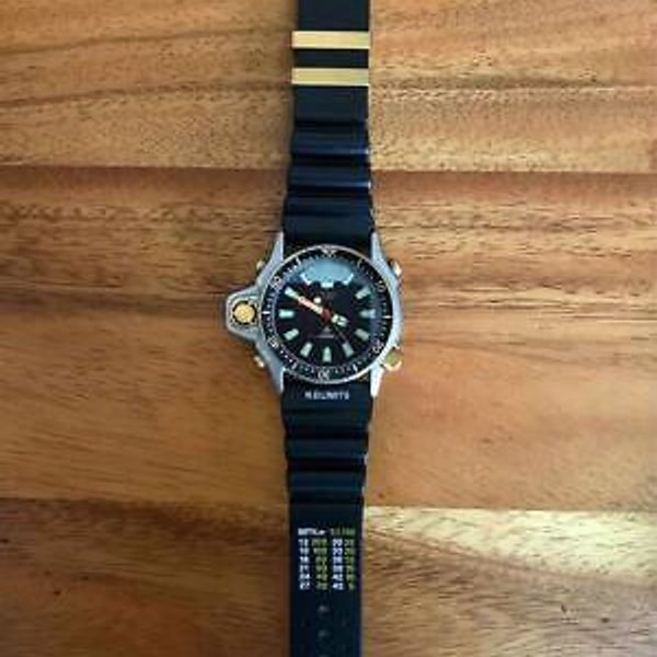 Citizen C022 Aqualand Depth Meter 80s Diver's Watch Original Black Dial ...