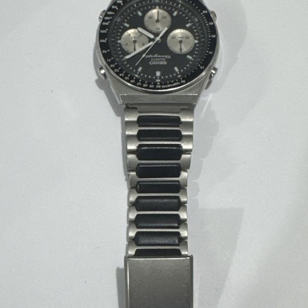 Vintage Seiko Reverse Panda Quartz Chronograph Wrist Watch 7A28-7039 sn ...