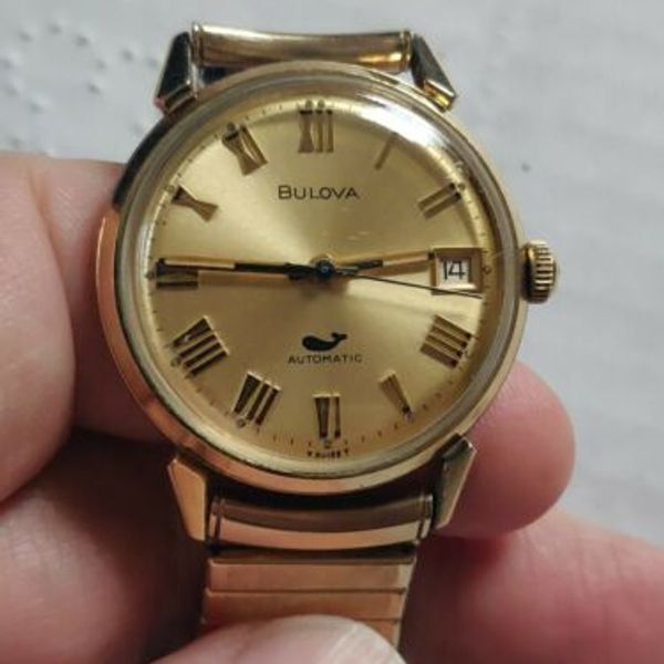 Vintage Bulova 1971 Sea King Whale Roman dial Mens Automatic Swiss ...
