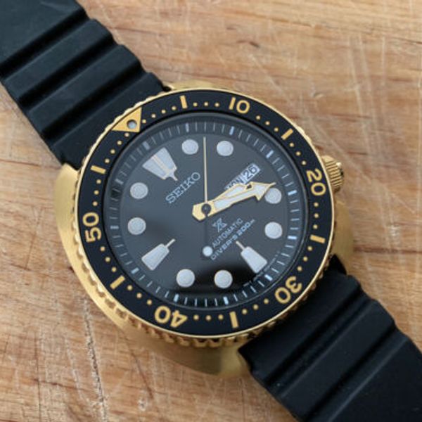 Seiko Prospex Men's Black Watch - SRPC44 Gold Turtle | WatchCharts ...