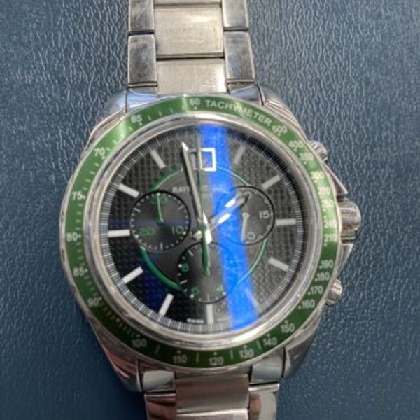 Raymond Weil Sports Swiss Chronograph Mens Model 8520 Green Bezel 44mm ...