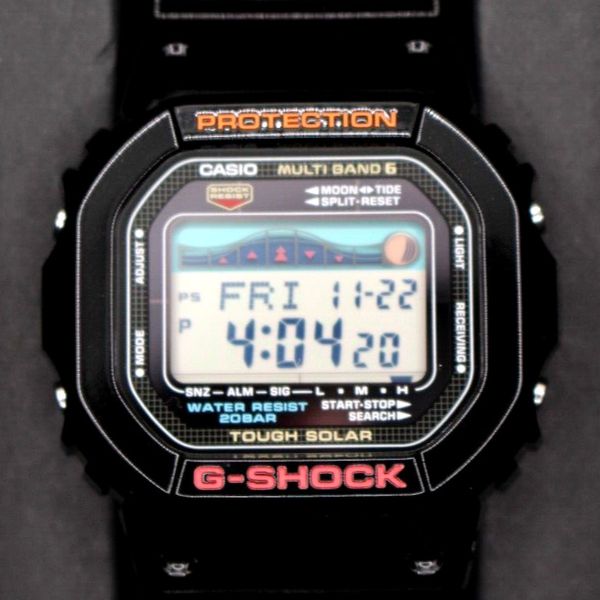 CASIO G-SHOCK G-LIDE GWX-5600-1JF Tough Solar Radio Tide Graph Men ...