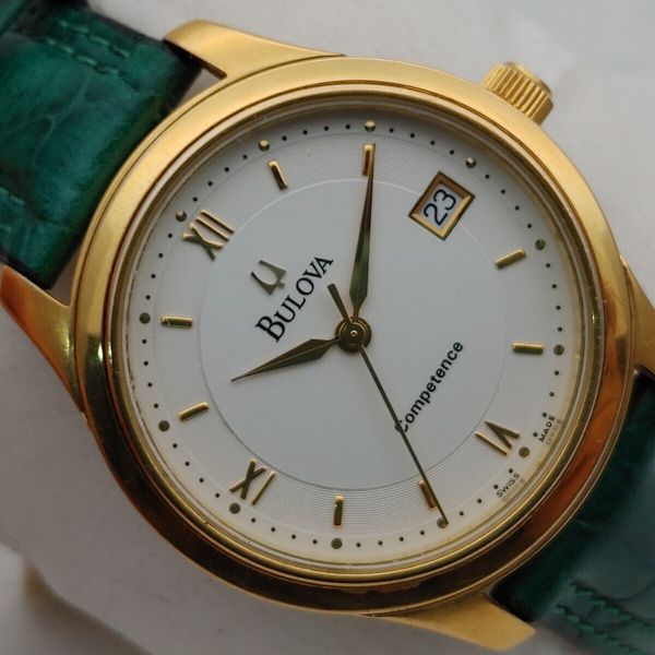 WATCH BULOVA COMPETENCE UOMO SWISS MADE QUARTZ 10 ATM VINTAGE ...