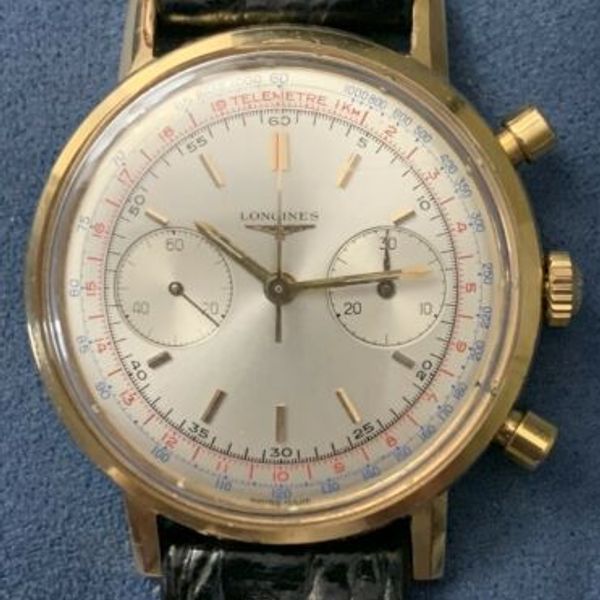 Mint 1960’s 18K Gold Longines Ref. 7415 Chronograph, 30ch Flyback ...