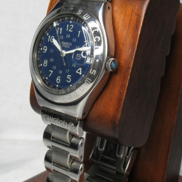 Swatch IRONY Happy Joe Blue AG 1993 Quartz Date NEW Battery Men's Watch | WatchCharts Marketplace