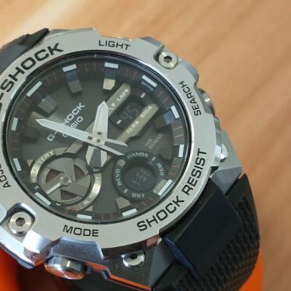 Casio G Shock Solar Mens Wristwatch (GSTB400-1A) Analog G-Steel with Carbon Core | WatchCharts ...
