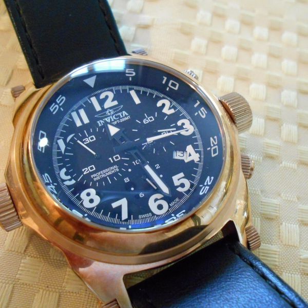 Rare INVICTA 5862 Mens Rose Gold Force Collection Analog Quartz Watch ...
