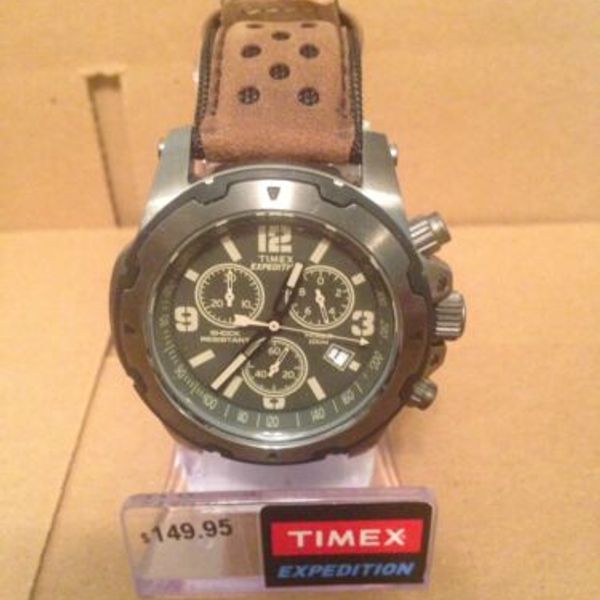 Timex TW4B01600 Mens Expedition Sierra Analog Shock Brown Chrono Watch ...