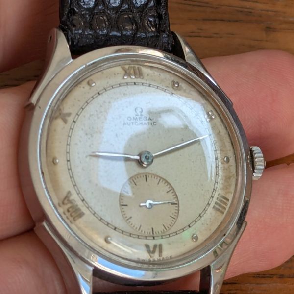 Omega Bumper Automatic Hammer Automatic Mens Watch 1940s Art Deco Jumbo ...