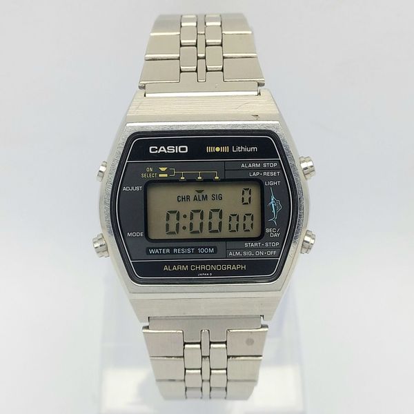 Casio Lithium â Marlinâ W-250 Alarm Chronograph 108 Vintage Watch ...