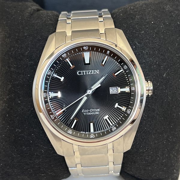 CITIZEN Eco-Drive Titanium Black Dial 42 mm Men's Watch - AW1248-80E ...