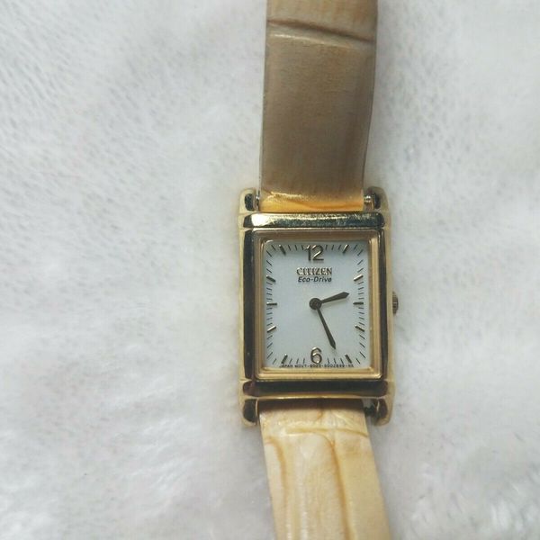 Citizen Eco Drive B023-S071038 Gold Tone Silver Dial Womens Analog ...