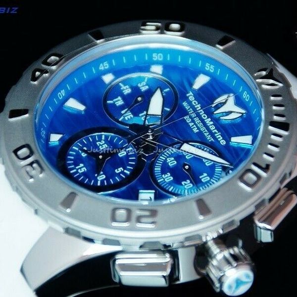New TechnoMarine Cruise Medusa 44mm Watch Blue Dial Z60 Quartz Model ...