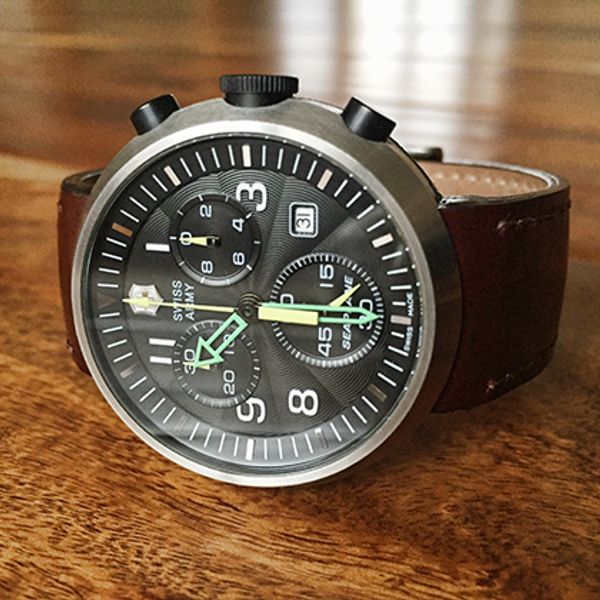 Rare Swiss Army Seaplane Chronograph Full Kit Model 24075 Both Straps ...