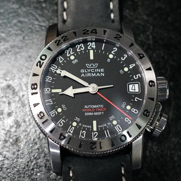 FS: Glycine Airman 17 D Automatic GMT Watch (46mm w/o Crowns) | WatchCharts