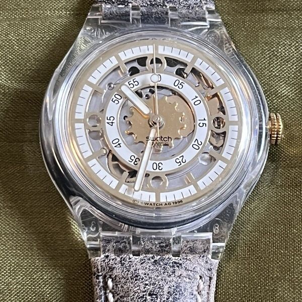 SWATCH Automatic 1996 - SAK131 CIRCULUM Skeleton Watch Y2K ...