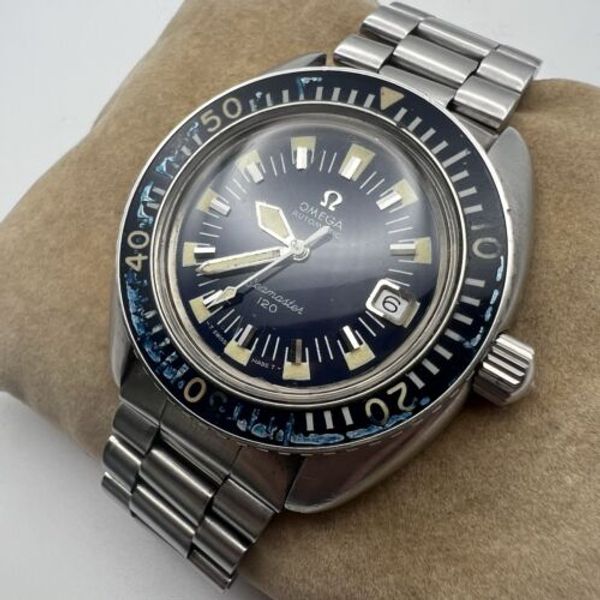 Rare 1970s Omega Seamaster 120 Deep Blue Ref 166.073 Stainless Steel ...