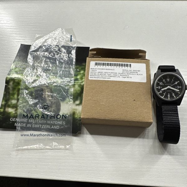 MARATHON US Government Watch, 34 mm, Near Mint Condition with Box and ...