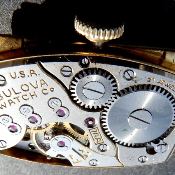 1940'S VINTAGE BULOVA DECO MENS 10K GOLD FILL WATCH 21 JEWELS . RUNS ...
