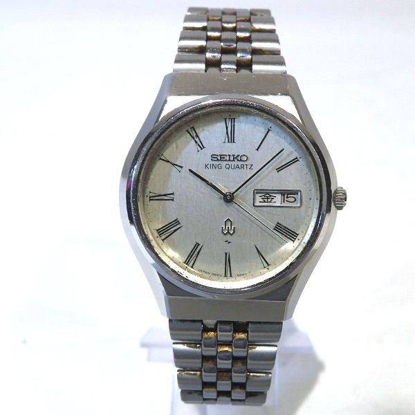 Seiko 0853-8005 day-date quartz watch wristwatch men's free shipping ...