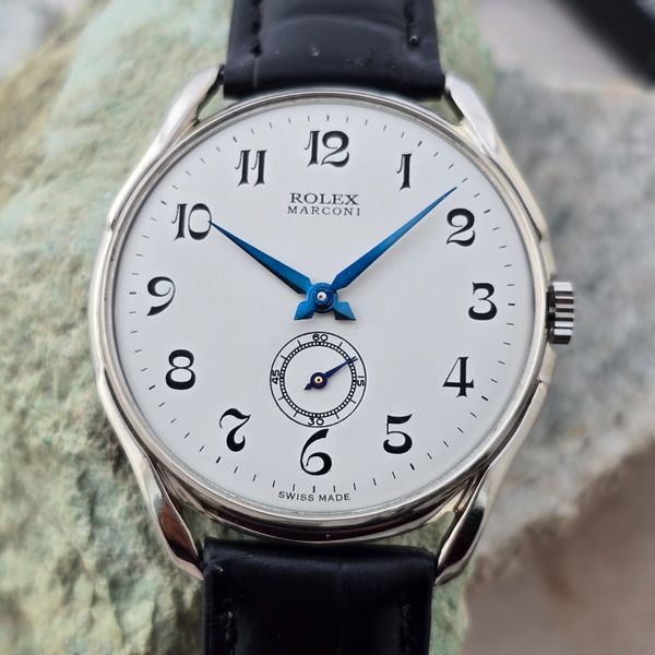 ROLEX MARCONI DE HOMBRE A CUERDA DIAL RESTAURADO COLOR BLANCO CAJA ...