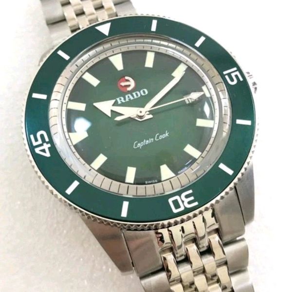Rado Captain Cook Green Dial Automatic Men's Watch | WatchCharts ...