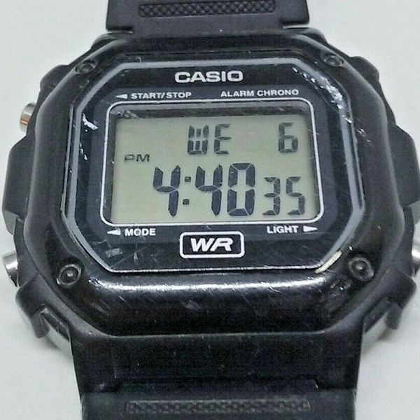 Casio Men's F-108WH Illuminator Black Resin Strap Digital Watch WR 3224 ...
