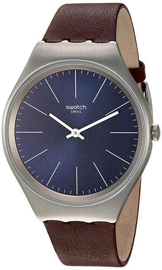 Swatch Swatch Skin Irony Stainless Steel Quartz Leather Strap, Brown ...