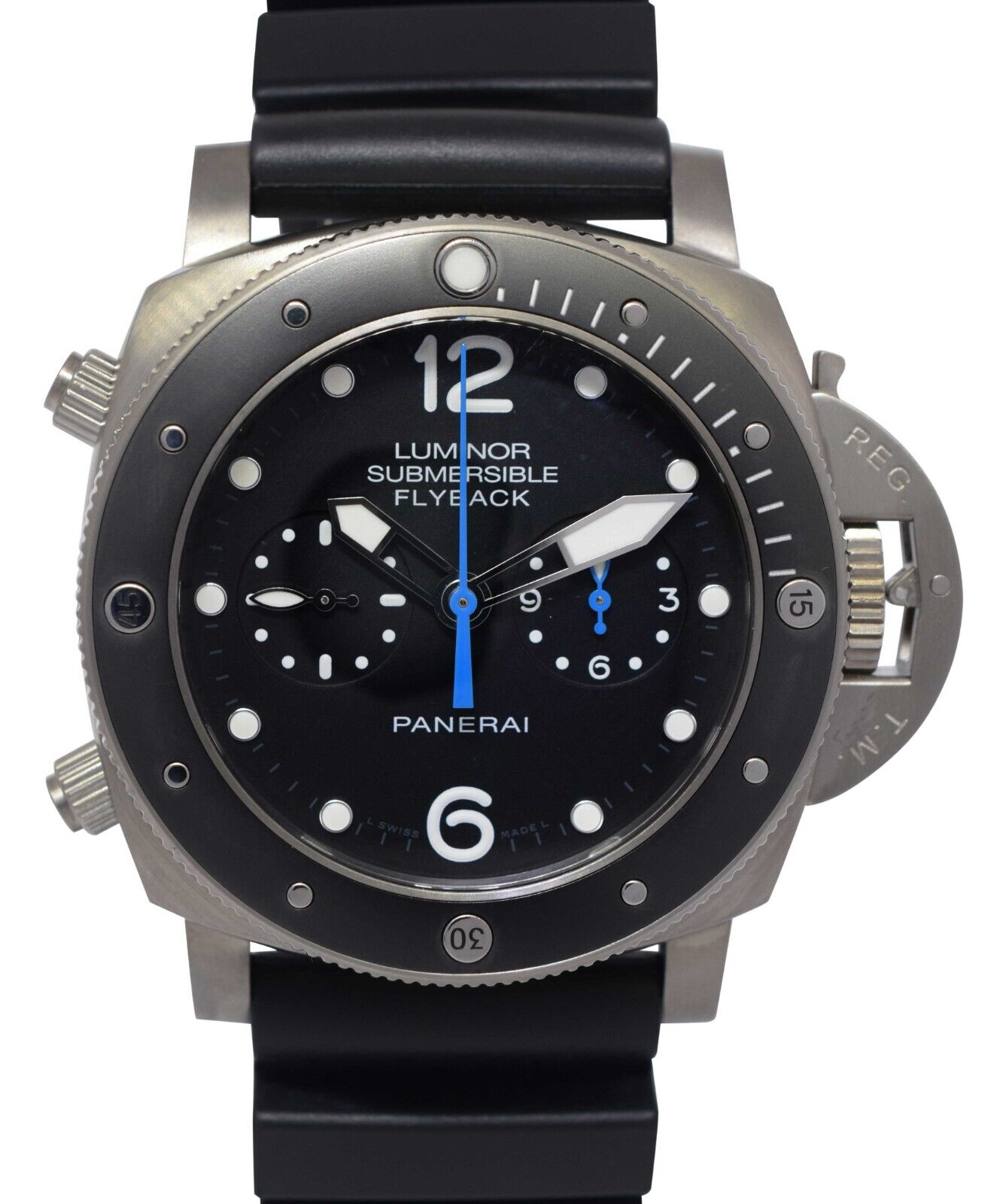 Panerai Luminor Submersible Flyback PAM 615 Titanium 47mm Watch B/P ...