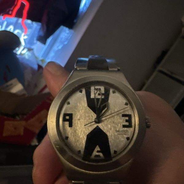 Swatch Irony Iron Arrow Men's Watch Rare Vintage Quartz Swiss Made ...