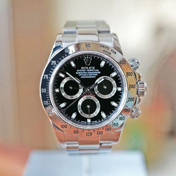 FS ROLEX Daytona Cosmograph Black Dial Steel 40mm Ref. 116520 NICE ...