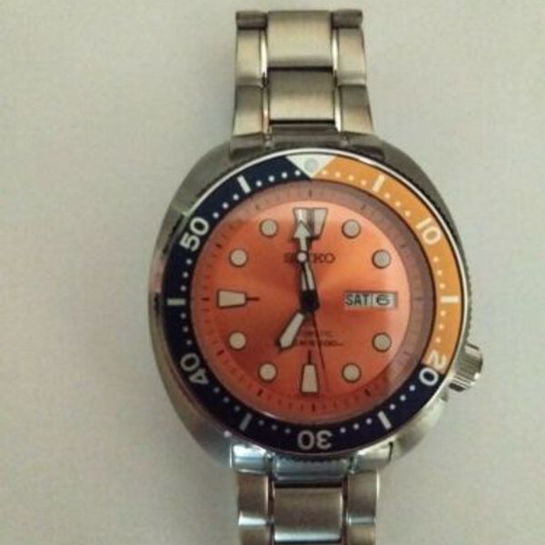 Seiko Prospex Air Diver Turtle Fanta Dial nh36 modded coin edge bezel ...