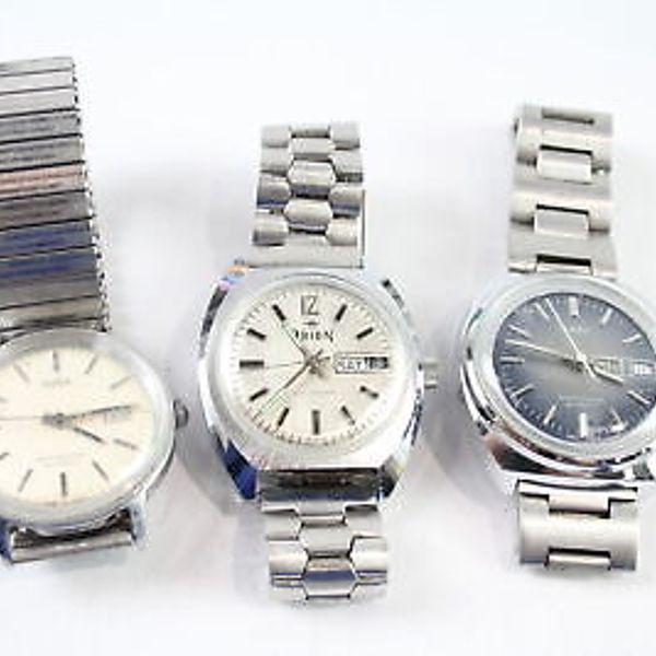 Mens Vintage Watches Hand-Wind Auto Timex Orion Working x 3 ...