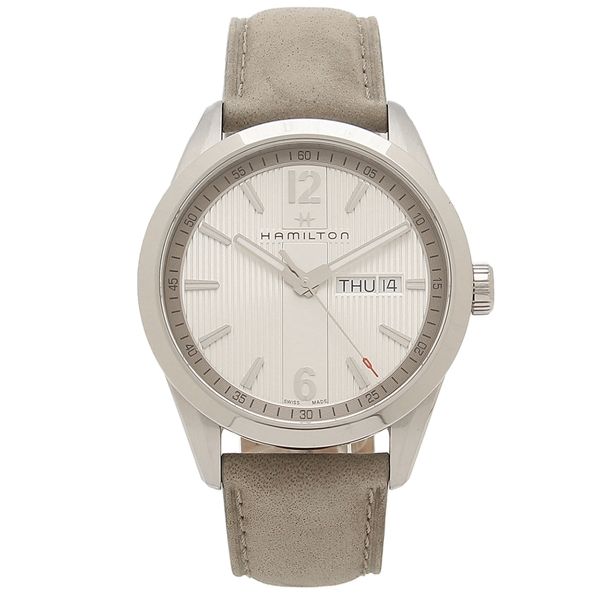 HAMILTON watch men's American classic broad 40mm quartz silver beige ...