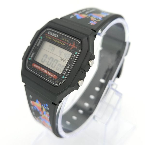 NOS CASIO W-73-1BV PLANE DT WR 50M VINTAGE DIGITAL WATCH 1989 ...