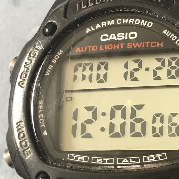 Used Nice CASIO Illuminator 1949 W-93H WR 50M Quartz Digital Men's ...