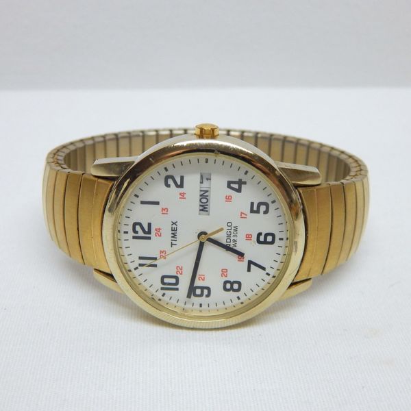 MEN'S TIMEX INDIGLO WR 30M DAY & DATE WATCH FOR PARTS OR REPAIR ...