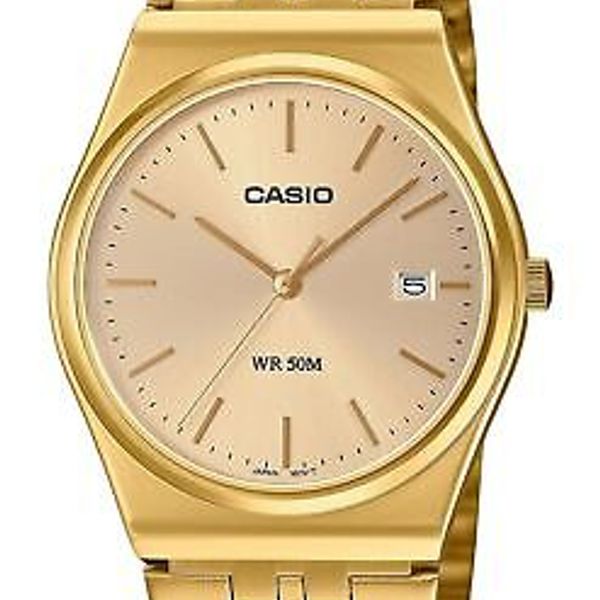 Casio Standard Analog Gold Dial Dress Quartz Unisex Watch MTP-B145G-9AV | WatchCharts Marketplace