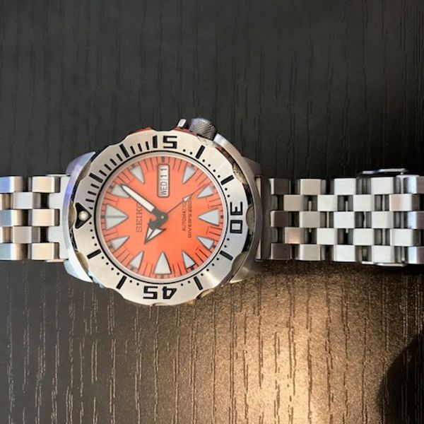 SOLD Seiko SRP309 2nd Gen Orange Monster, Strapcode SuperEngineer II ...