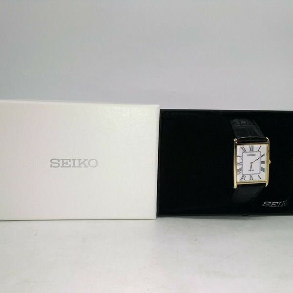 Seiko SUP880 White Dial Black Leather Band Men's Watch | WatchCharts