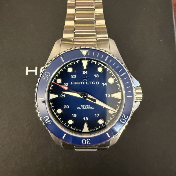Hamilton Khaki Navy Scuba Auto Blue Dial Steel Men's Watch ...