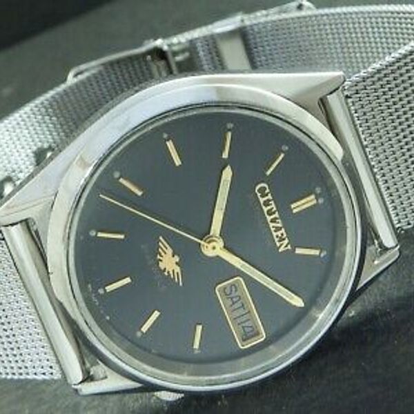 VINTAGE CITIZEN AUTOMATIC 8200A JAPAN MEN'S DAY/DATE WATCH 446d-a224396 ...