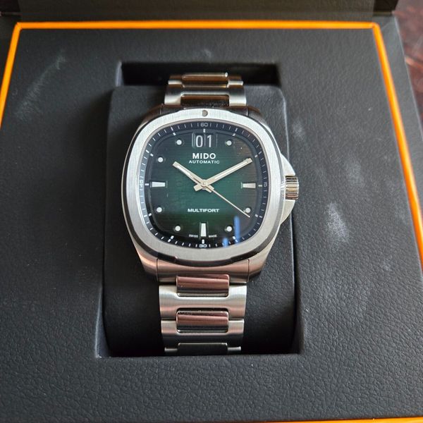 New Mido Multifort TV Big Date Green Dial Steel Men's Watch M049.526.11 ...