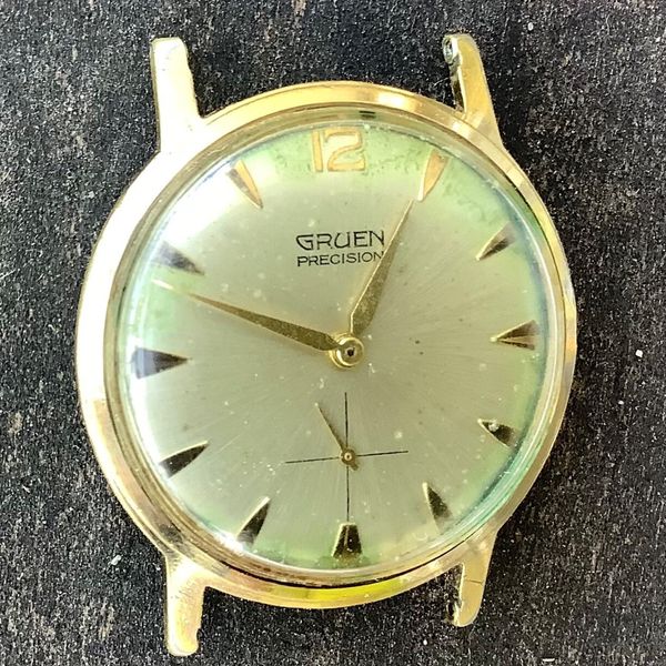 Vintage Gruen Precision Men's Gold Tone Wristwatch N 510 R James Bond ...